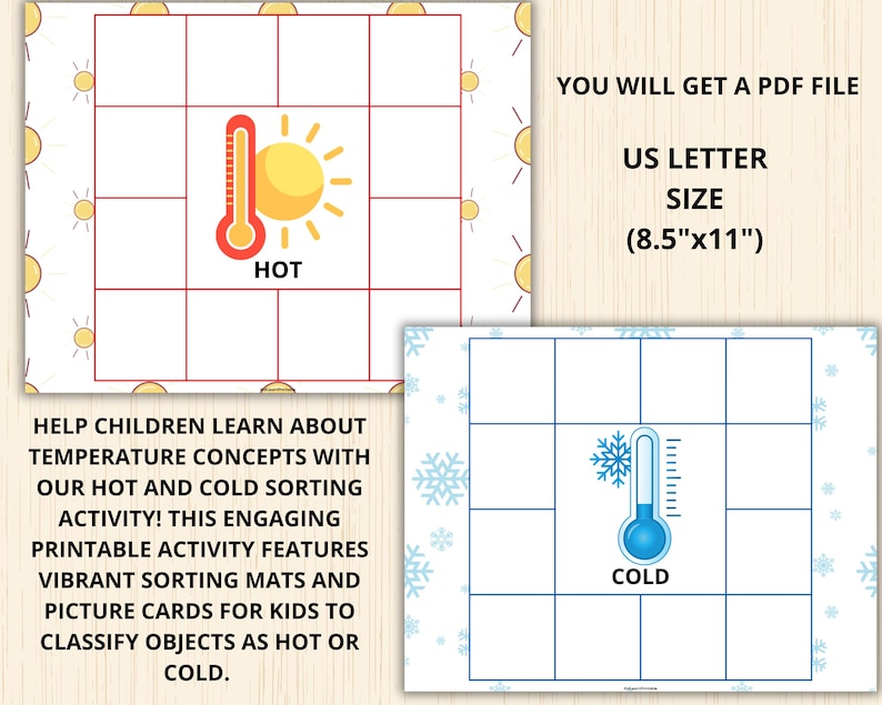 Hot and Cold Sorting,hot and Cold Activity Pack for Kids,preschool ...