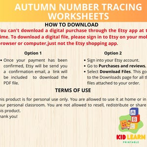 Fall Number Tracing Worksheets,autumn Numbers Writing Practice ...