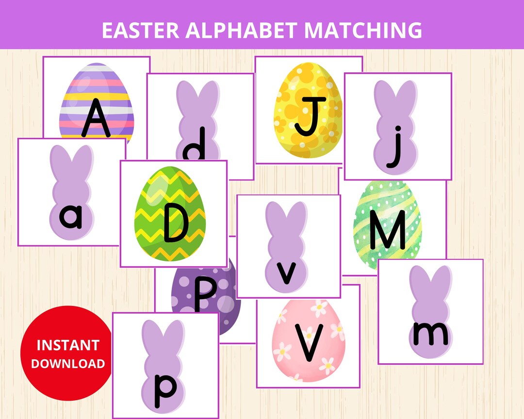 Easter Alphabet Matching,letter Recognition,preschool Easter,easter Egg ...