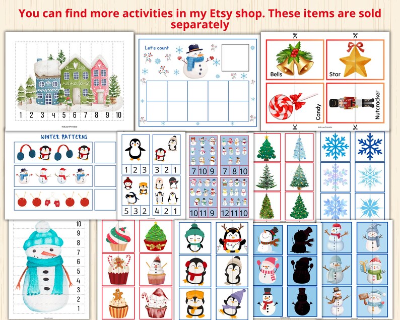 Snowman Number Activity,winter Math Activity,snowman Counting Game ...