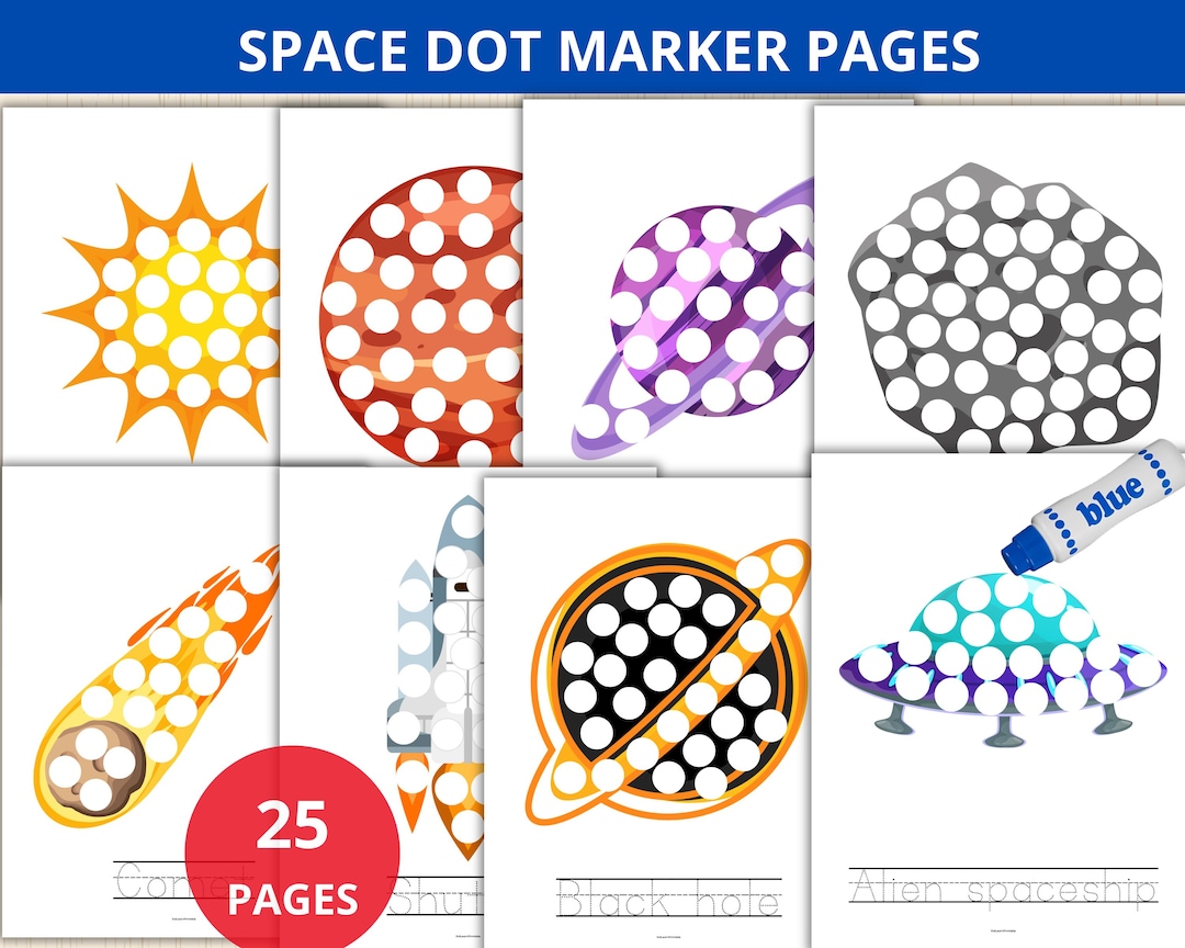 Space Dot Marker Pages,solar System Dot Marker Worksheets,outer Space ...