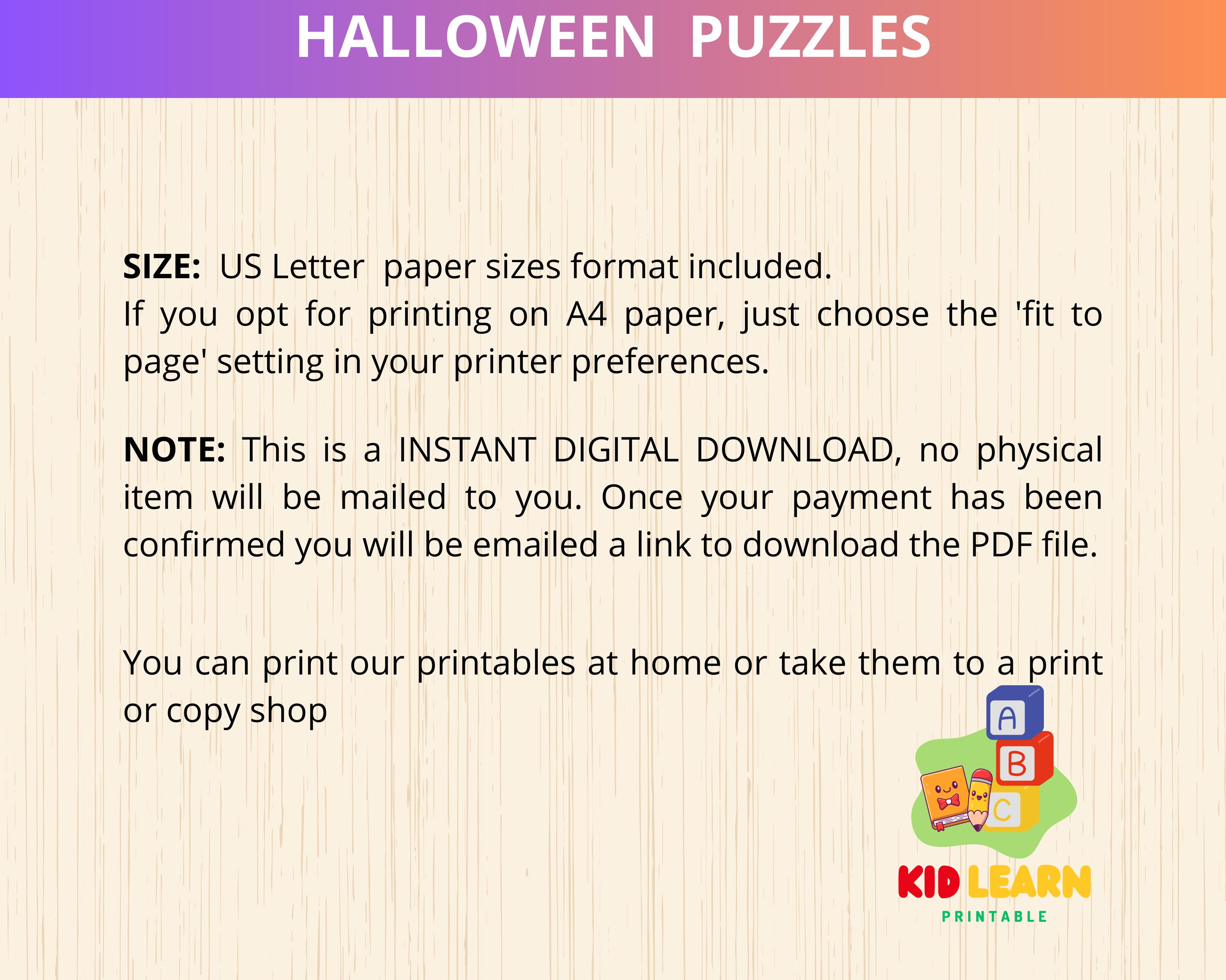 Halloween Number Puzzles,halloween Montessori,halloween Number Sequence ...