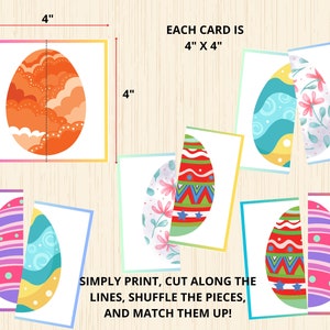 Easter Eggs Matching Game, Easter Egg Puzzle, Easter Eggs Symmetry ...