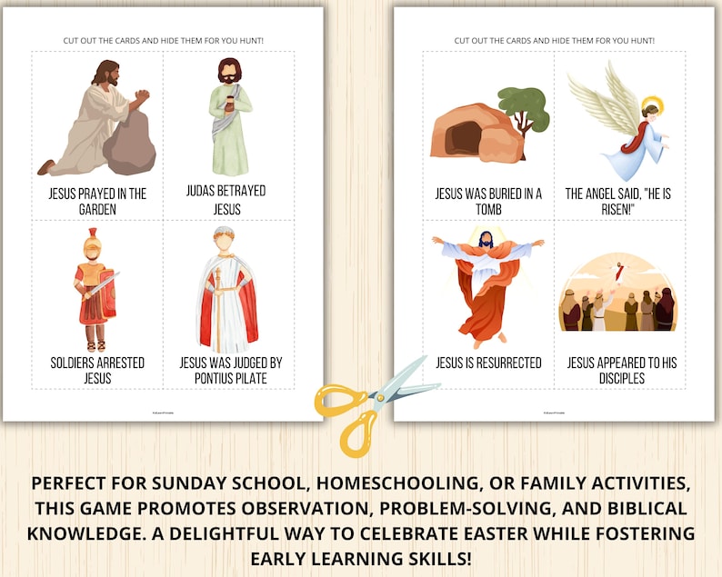 The Easter Story Scavenger Hunt,easter Scavenger Hunt,christian Easter ...