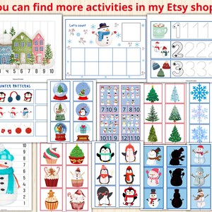 Penguin Matching Game,winter Match Activity,match the Halves,winter ...