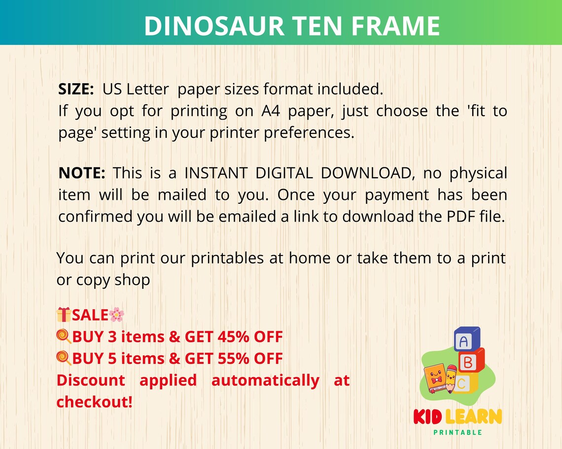 Dinosaur Ten Frame,dinosaur Birthday Game,dinosaur Activity,numbers 1 ...