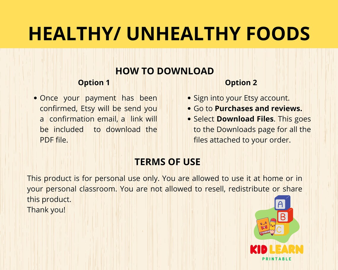 Healthy or Unhealthy Food Sorting,dental Health, Health Nutrition ...