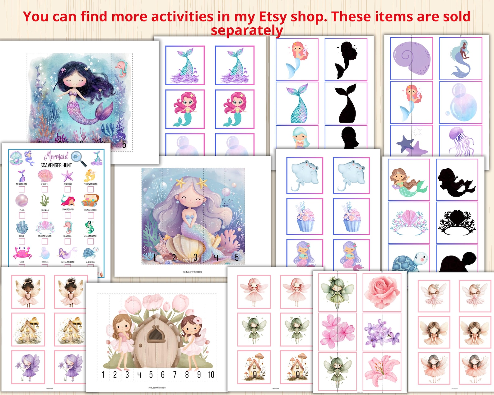 Mermaid Scavenger Hunt,mermaid Trasure Hunt,mermaid Birthday Party Game ...