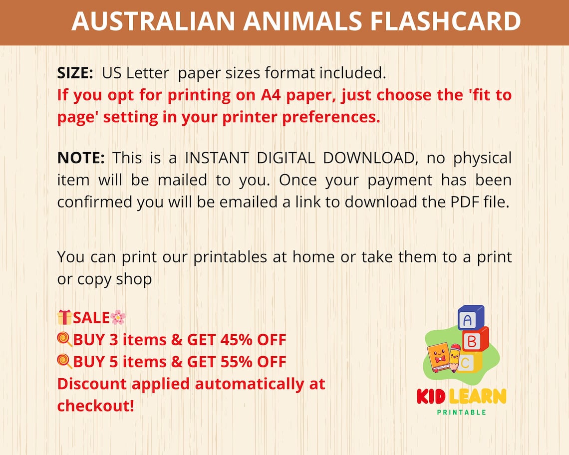 Australian Animal Flashcards,australia Flash Cards,australia Montessori ...