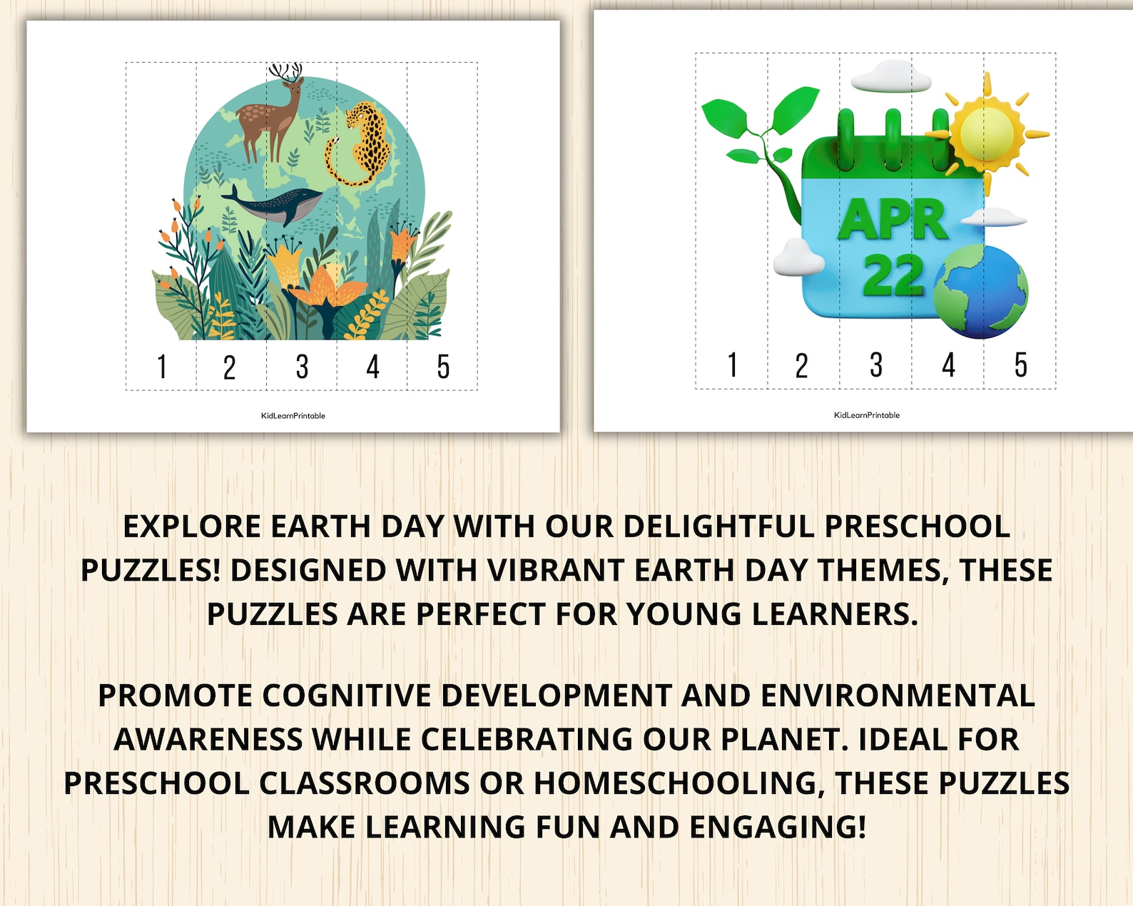 Earth Day Puzzles,earth Day Preschool,number Sequence Puzzles,1-10 ...