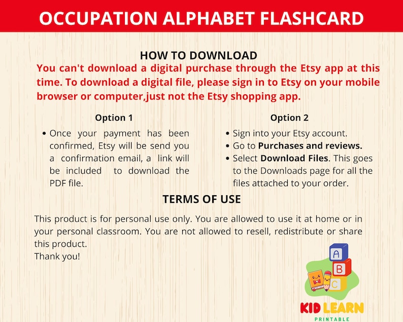Occupation Alphabet Flashcards,alphabet Job Flashcards,profession Abc ...
