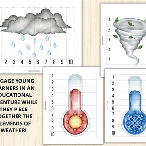 Weather Puzzles,weather Preschool, Number Sequence Puzzles, 1-10 ...