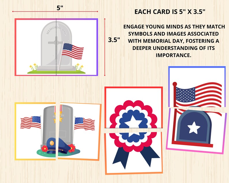 Memorial Day Matching Activity,memorial Day Puzzles,symmetry Puzzles ...