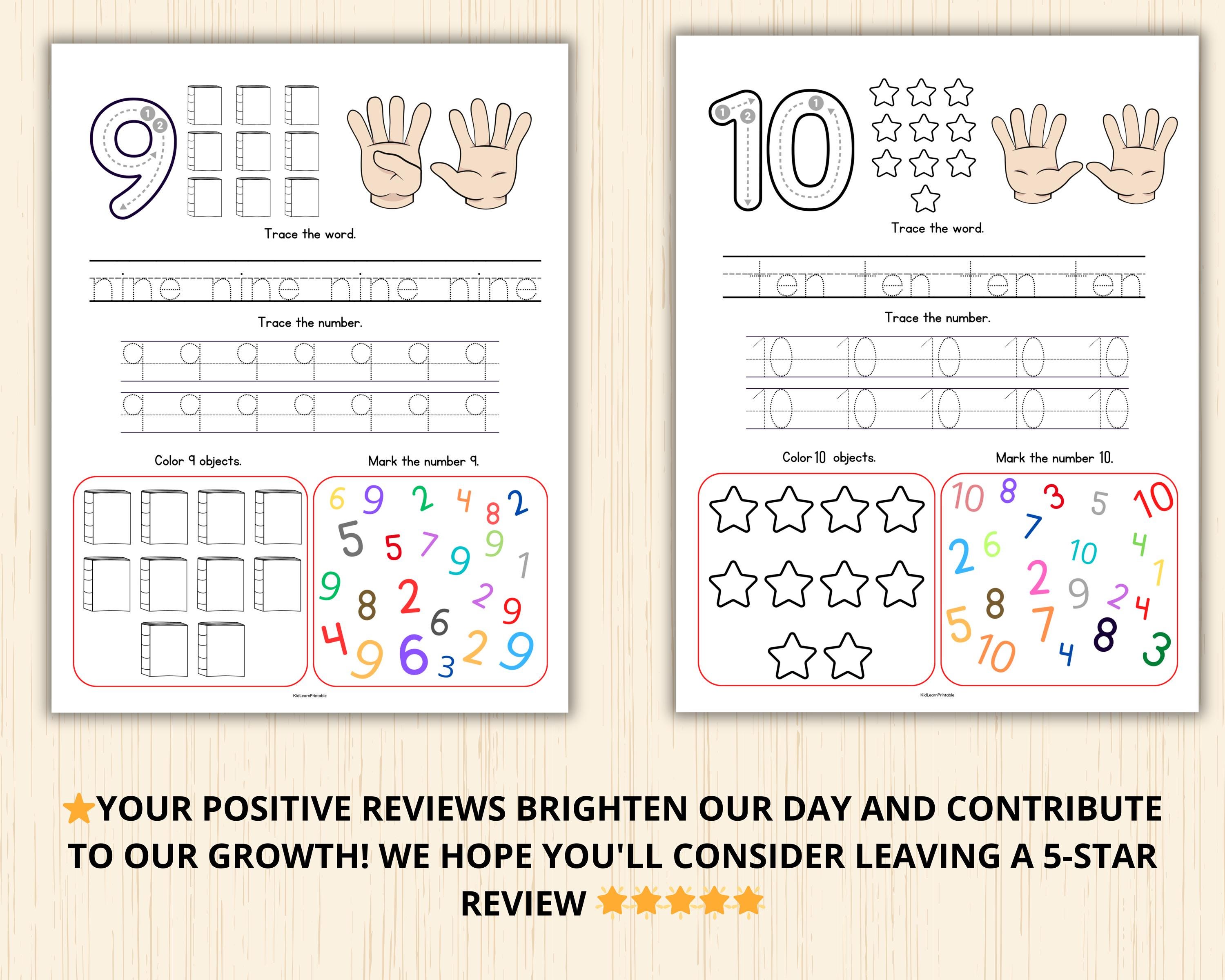 Number Tracing Worksheets,number Tracing Sheet,traceable Numbers ...