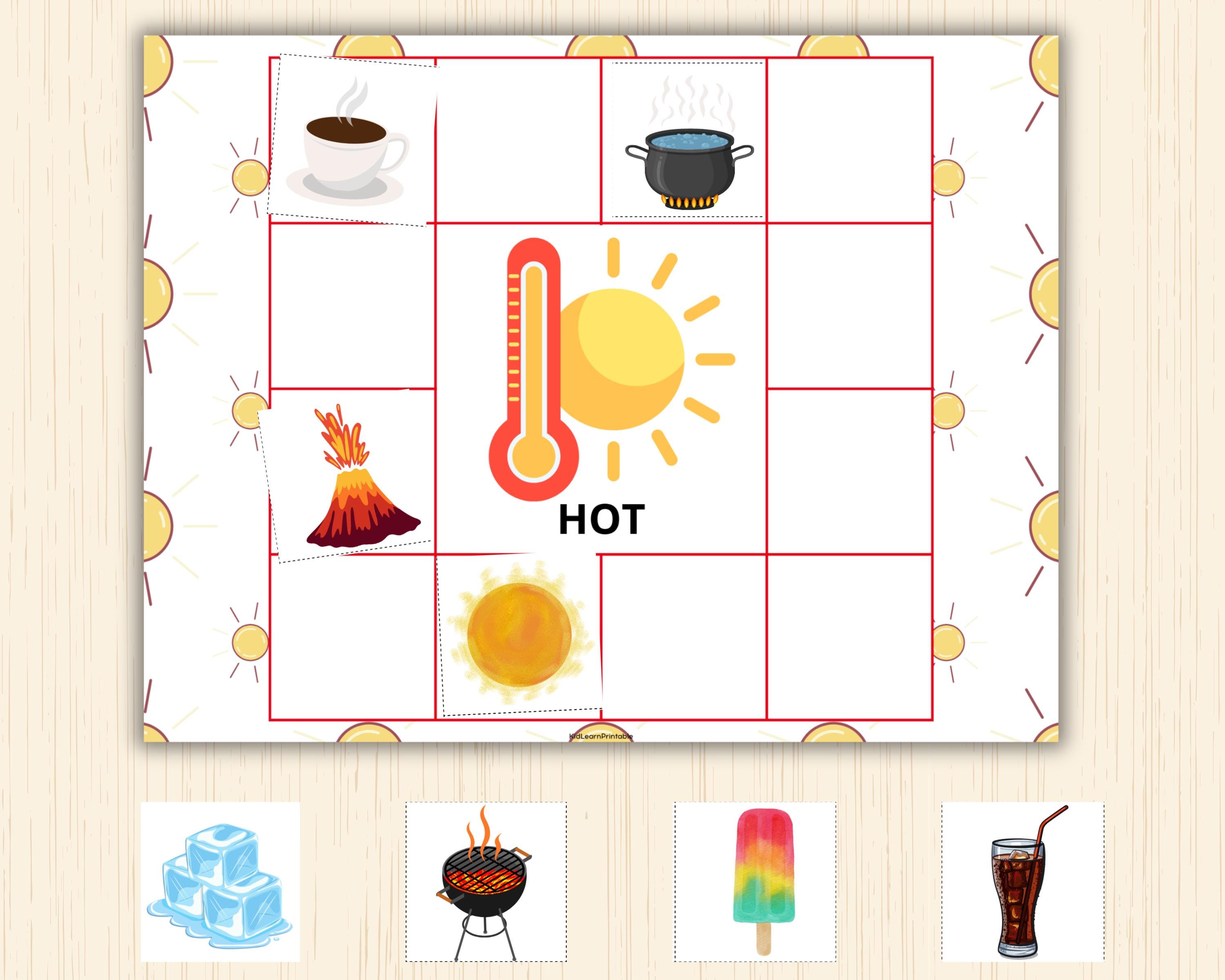 Hot and Cold Sorting,hot and Cold Activity Pack for Kids,preschool ...
