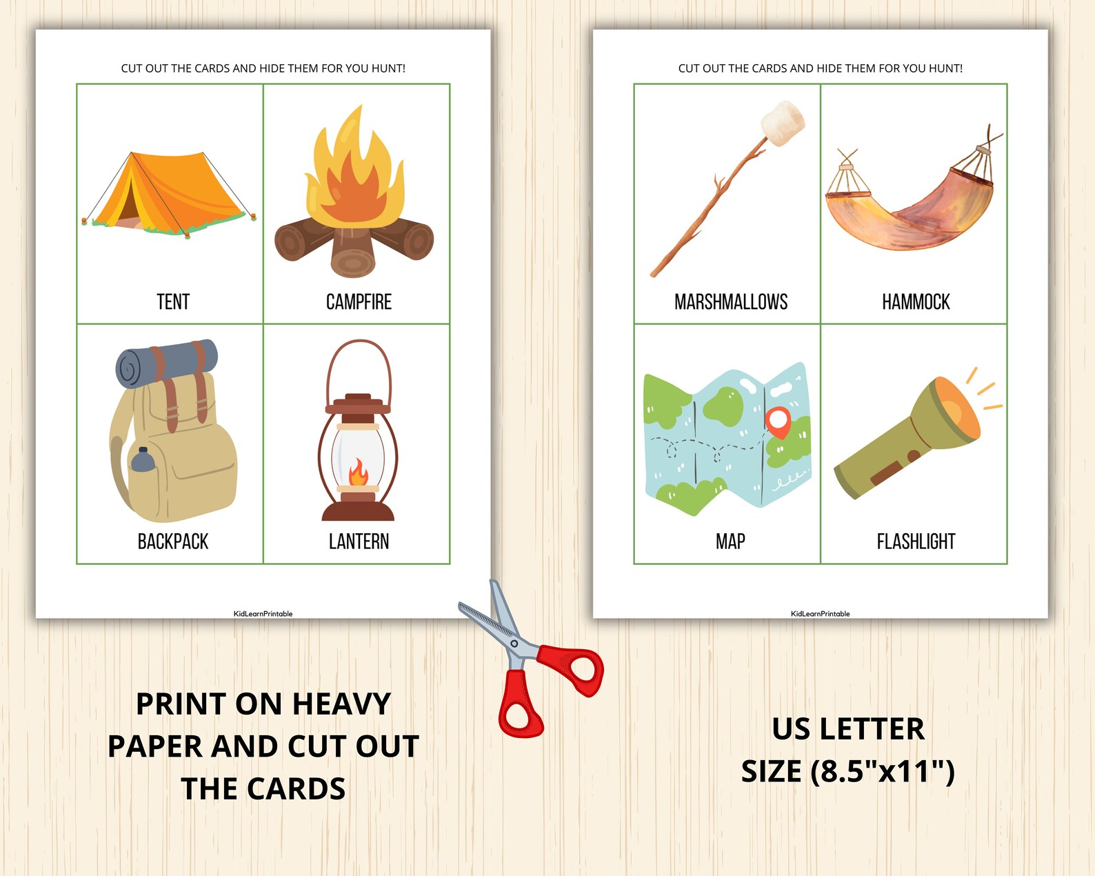 Camping Scavenger Hunt,camping Treasure Hunt,indoor Outdoor Scavenger ...