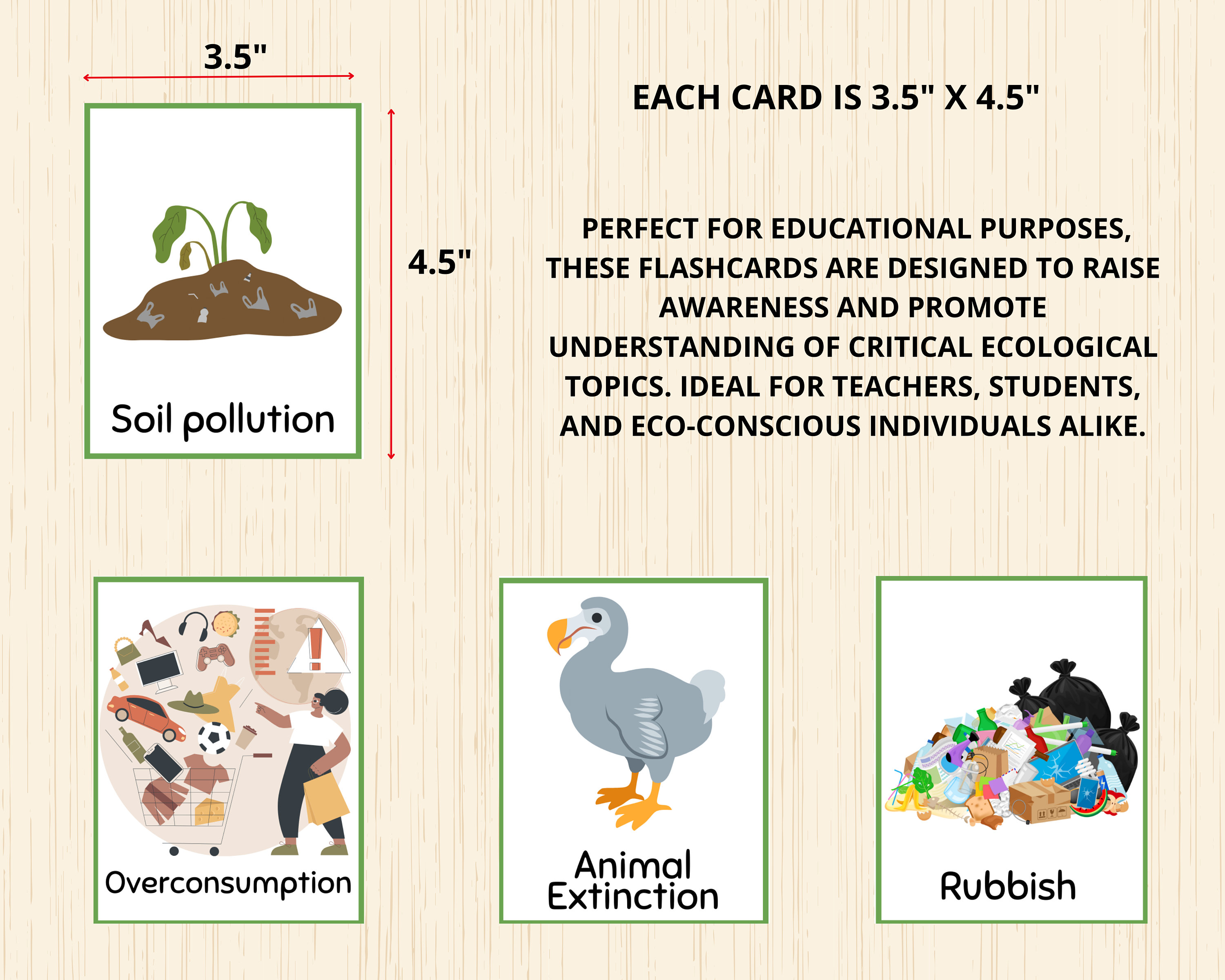 Environment Day Flashcards,earth Day Activity for Kids,earth Day ...