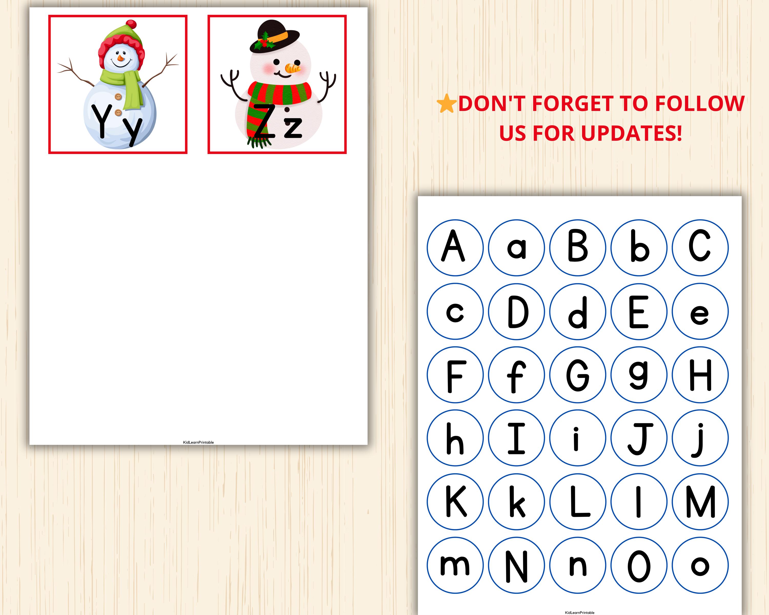 Snowman Alphabet Sorting,snowball Letter Sort,winter Alphabet Match ...