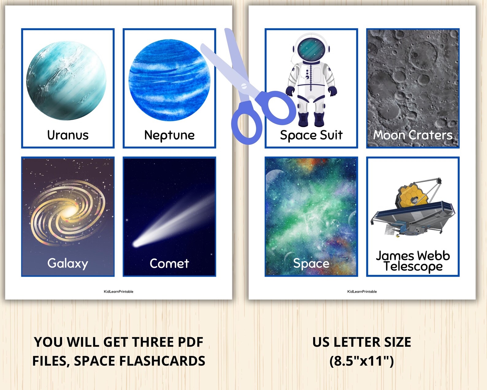 Space Flashcard,planets Flashcards,solar System Flash Cards,space ...