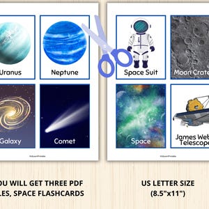 Space Flashcard,planets Flashcards,solar System Flash Cards,space ...