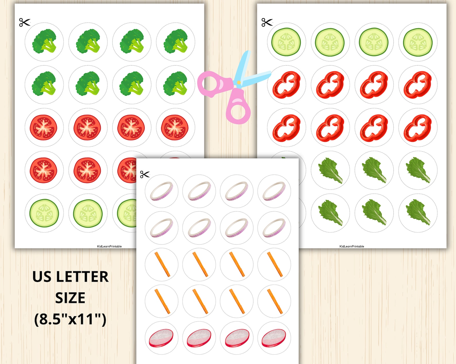 Healthy Foods,make a Vegetable Salad,pretend Play,kindergarten ...