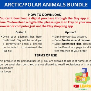 Arctic Animals Bundle,polar Animals Preschool Activity,arctic Animal ...