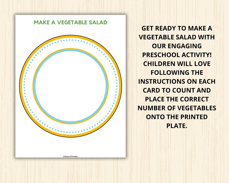 Healthy Foods,make a Vegetable Salad,pretend Play,kindergarten ...