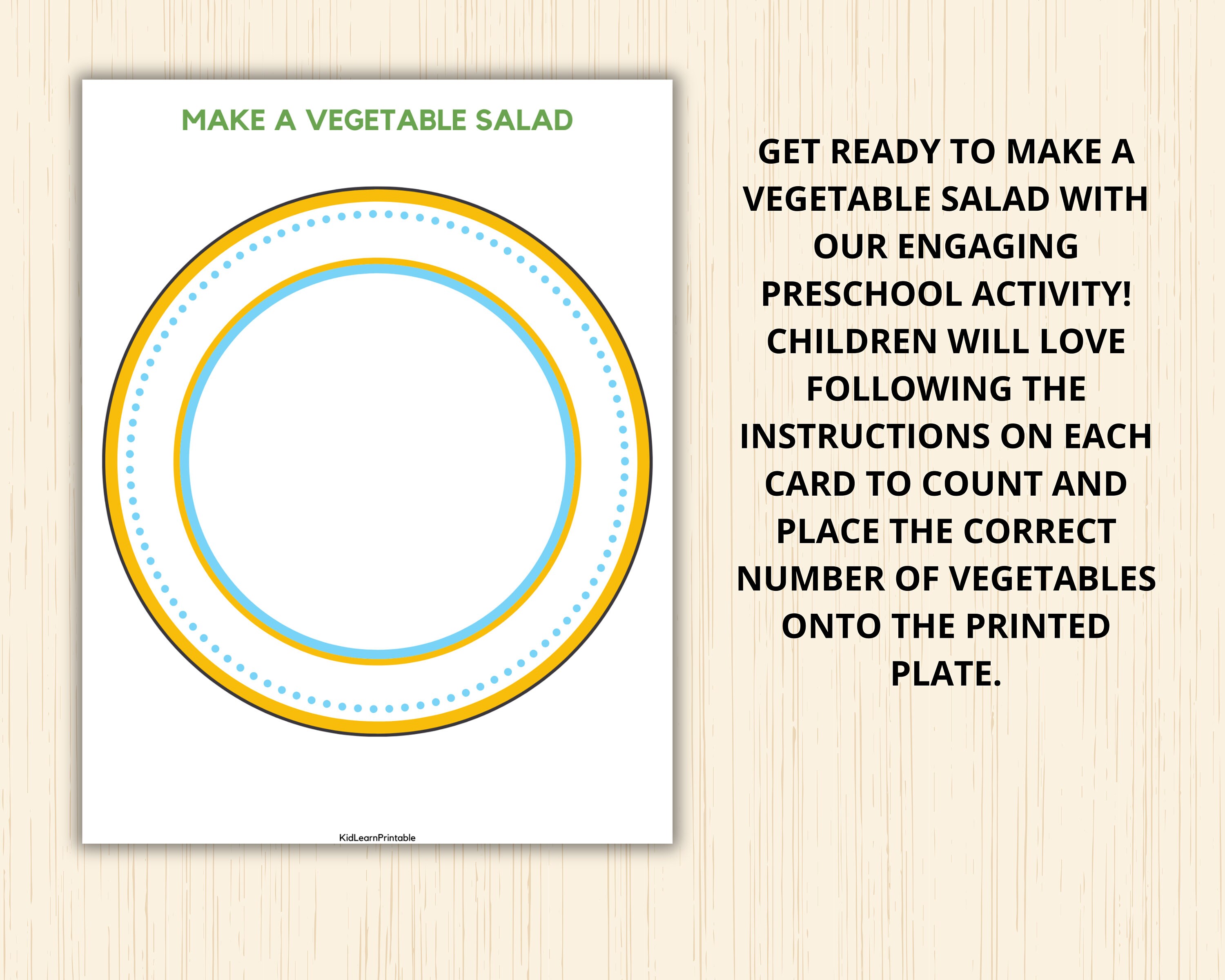 Healthy Foods,make a Vegetable Salad,pretend Play,kindergarten ...