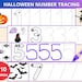 Halloween Number Tracing,handwriting Practice,writing Skills,tracing ...