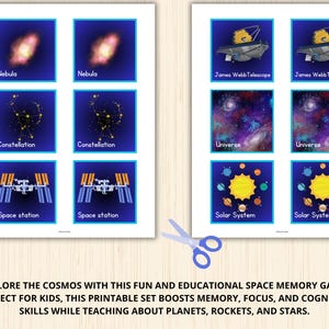 Space Memory Game,outer Space Matching Game,solar System Activity,space ...
