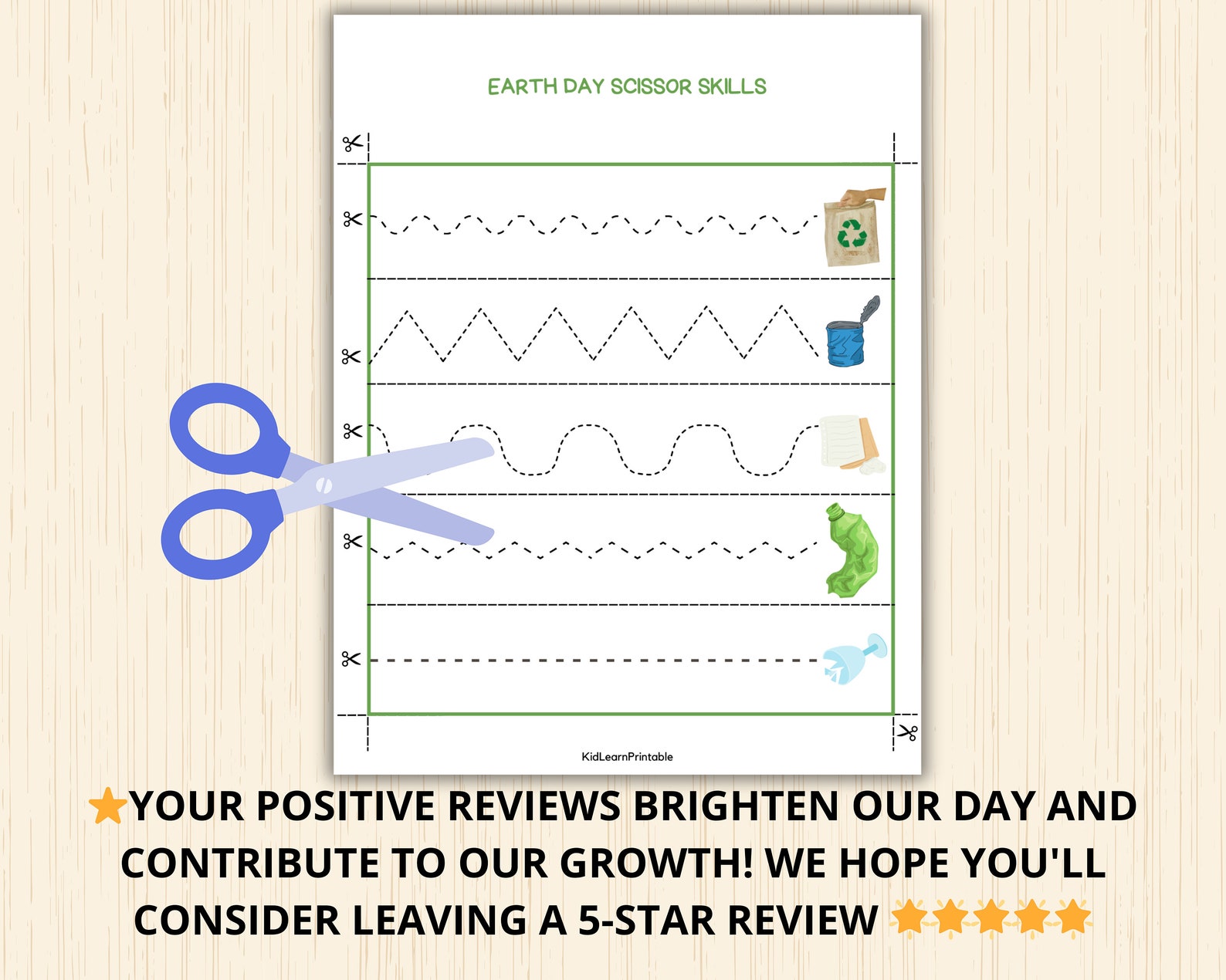 Earth Day Scissor Skills Practice: Spring Cutting Strips (PDF) - Etsy