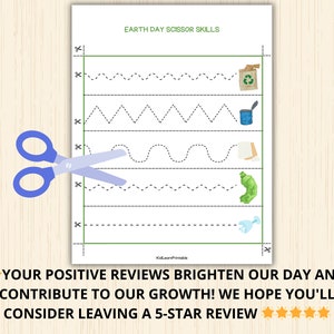 Earth Day Scissor Skills Practice: Spring Cutting Strips (PDF) - Etsy