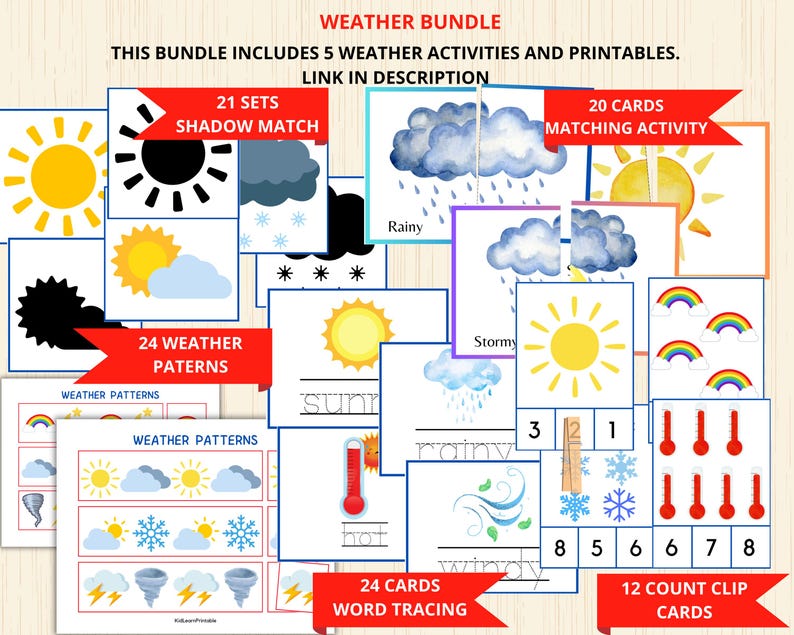 Weather Patterns,weather Montessori,weather Activity,cut and Paste ...