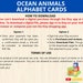 Ocean Alphabet Cards,ocean Animal Flash Cards,montessori,world Ocean ...
