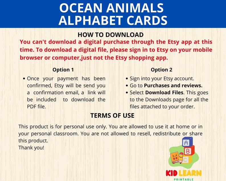 Ocean Alphabet Cards,ocean Animal Flash Cards,montessori,world Ocean ...