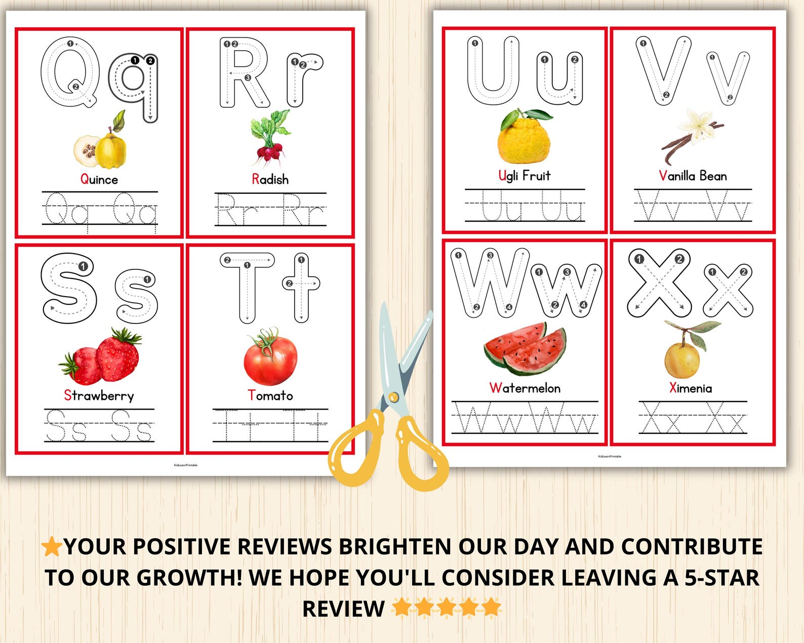 Fruit Alphabet Tracing Cards,alphabet Tracing Worksheets,fruits and ...