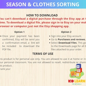 Clothes Sorting Activity,season Wear Activities,weather Dress up Game ...