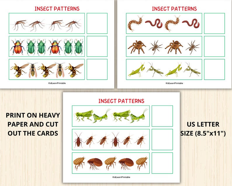 Insect Patterns,insect Activity,cut and Paste Patterns,preschool ...