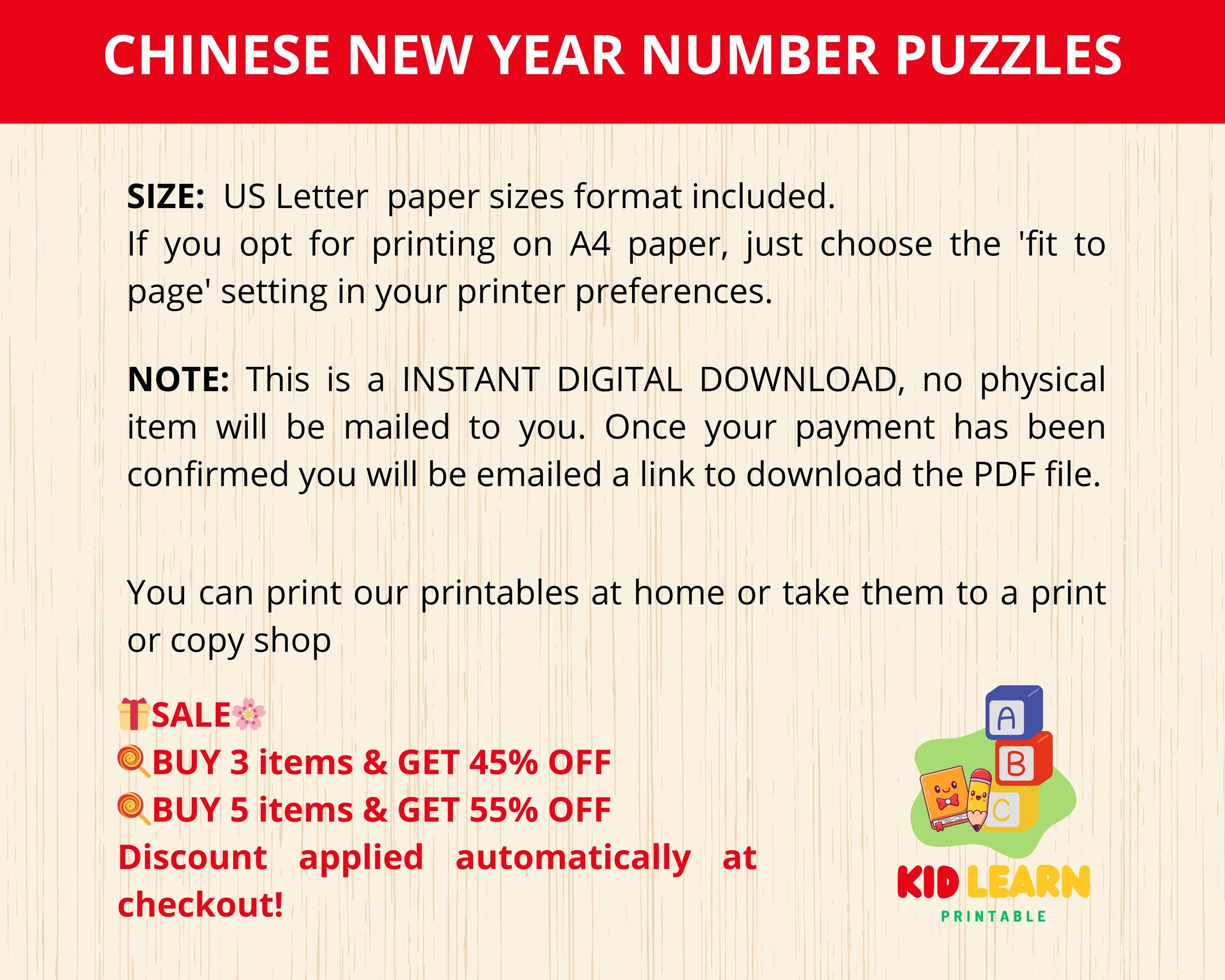Chinese New Year Game,chinese Matching Activity,lunar New Year Puzzle ...