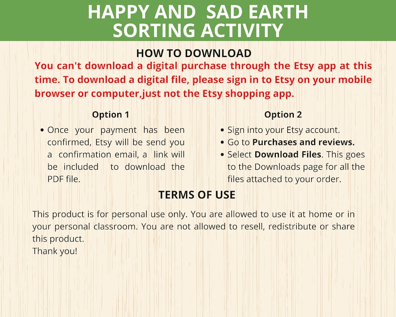 Happy Earth Sad Earth Sorting Activity,earth Day Montessori Preschool ...