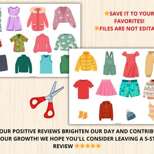 Hanging Clothes Activity,clothes Sorting,weather Clothing,washing ...
