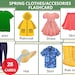 Spring Clothes Flashcards,montessori Clothes,clothing Vocabulary,spring ...