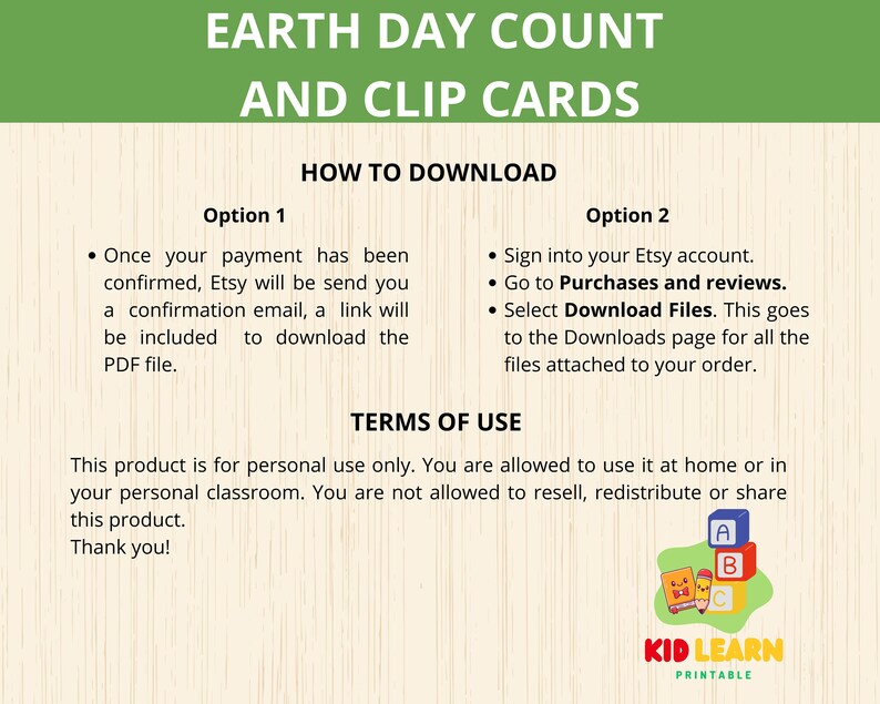 Earth Day Count and Clip Cards,numbers 1-20,counting Cards, Earth Day ...