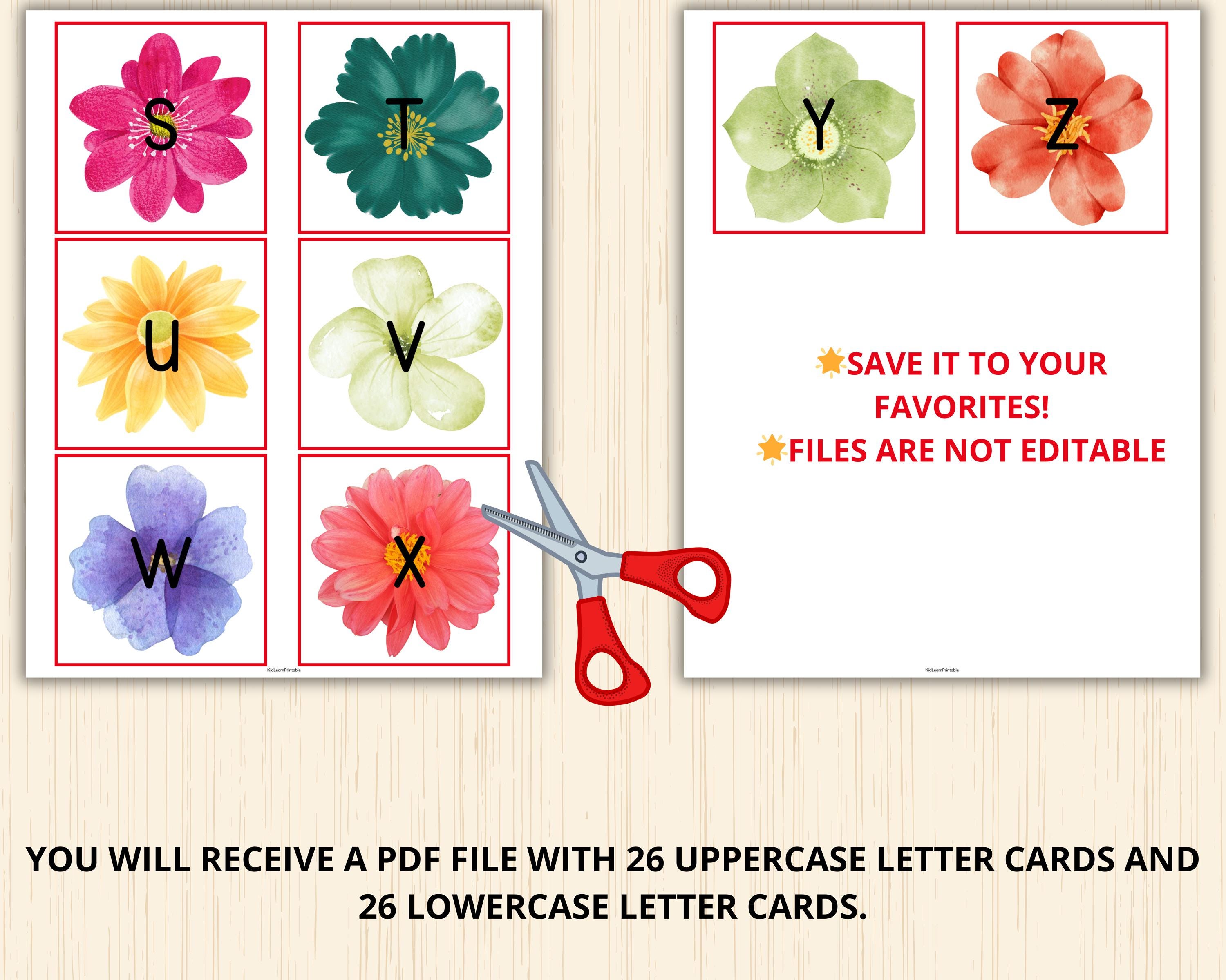 Spring Letter Match,spring Alphabet Matching,alphabet Bee and Flower ...