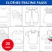 Clothes Tracing Worksheets,prek Tracing,toddler Writing Practice ...