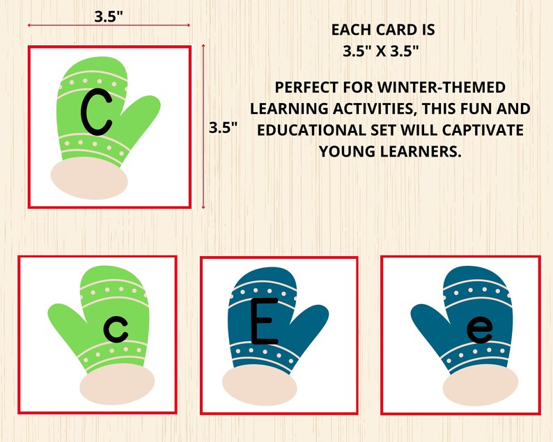 Mitten Letter Match,uppercase Lowercase Match,winter Preschool,winter ...