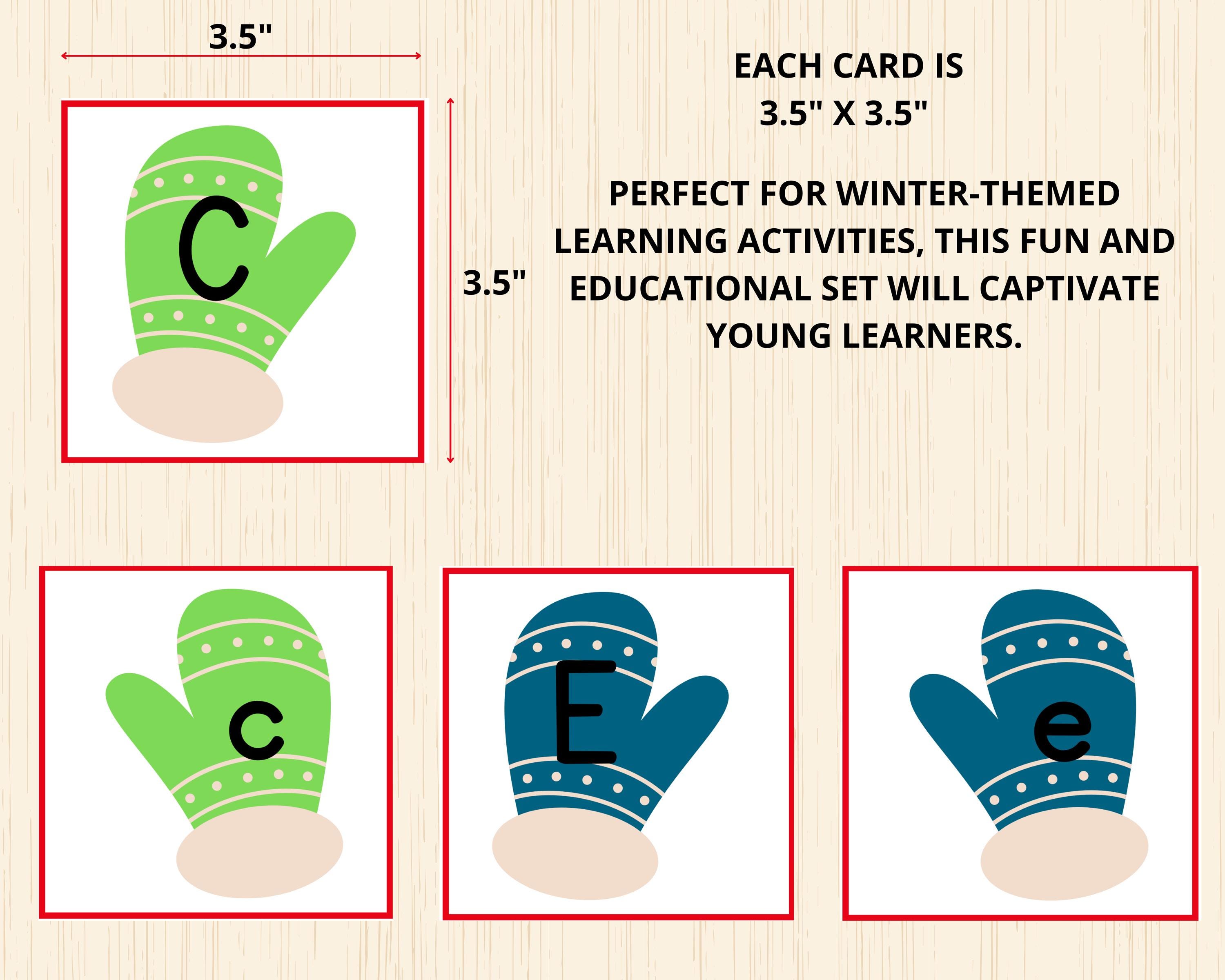 Mitten Letter Match,uppercase Lowercase Match,winter Preschool,winter ...