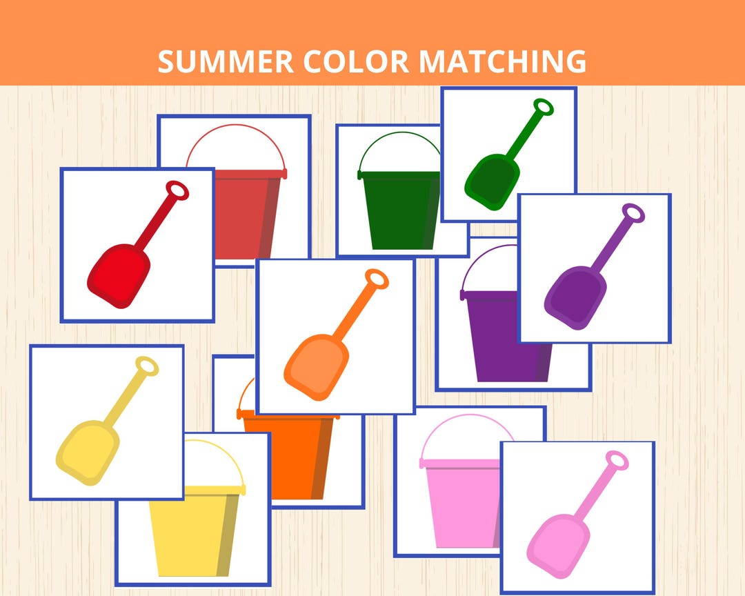 Summer Color Matching,bucket Color Matching,summer Preschool Activity ...