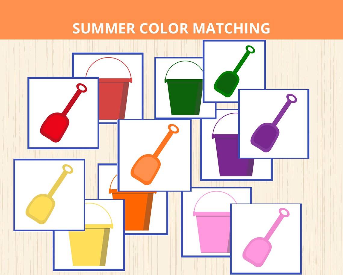 Summer Color Matching,bucket Color Matching,summer Preschool Activity ...