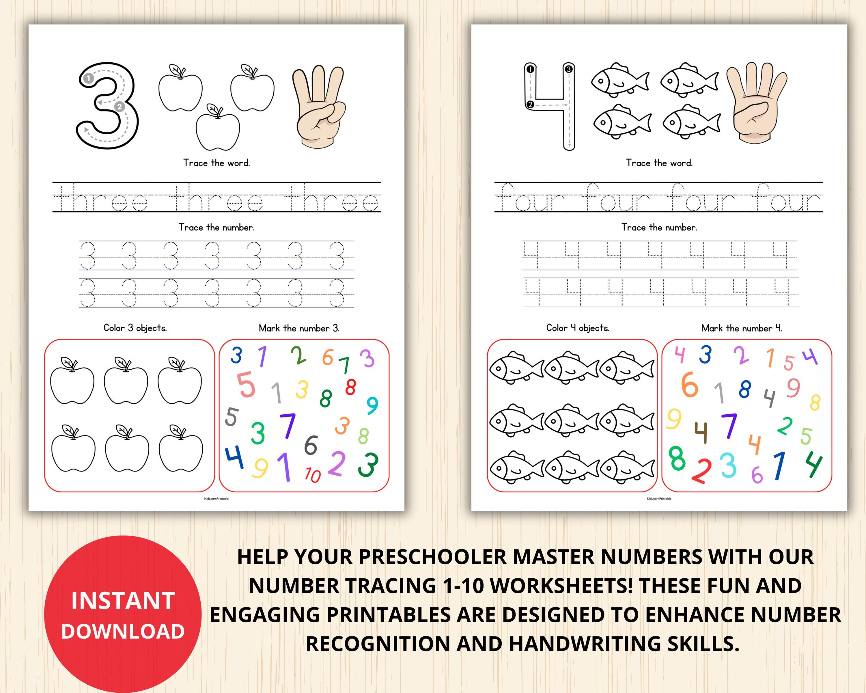Number Tracing Worksheets,number Tracing Sheet,traceable Numbers ...